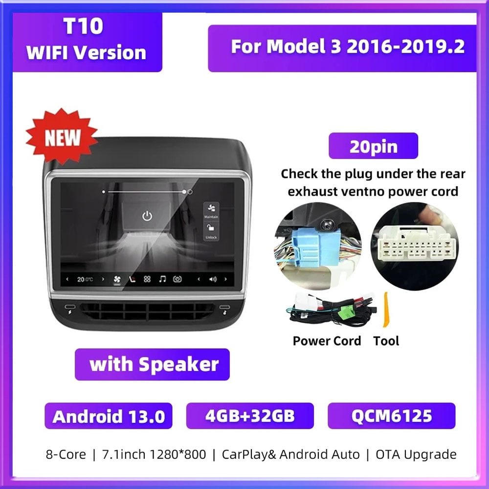 7.1 inch Screen For Tesla Model 3 Y Rear Display Panel Android 13 ...