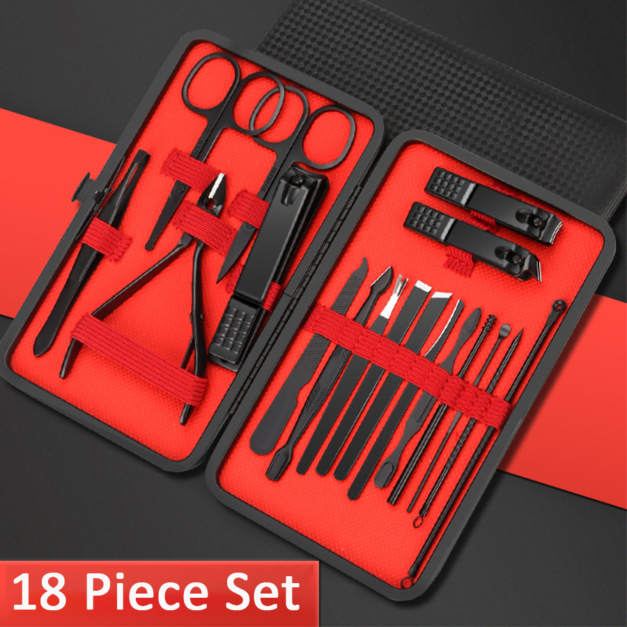 7/10/12/18/20/24PCS Set Professional Manicure Set Kits Stainless Steel ...