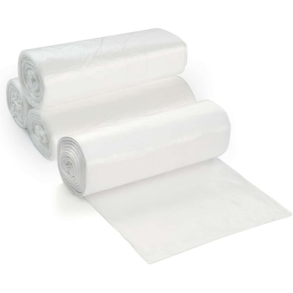 7-10 Gallon Clear Garbage Can Liners, 100 Count - Small - Medium Trash ...