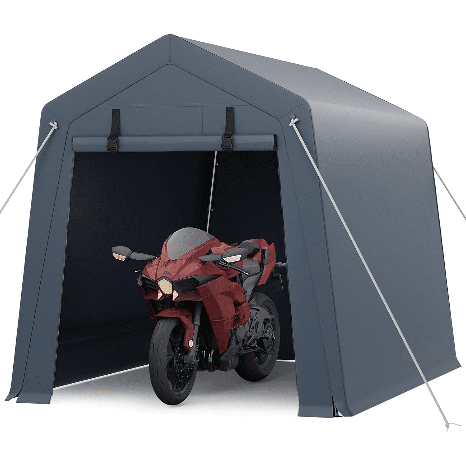 7*10ft Outdoor Portable Storage Shelter Shed Heavy Duty UV Resistant ...