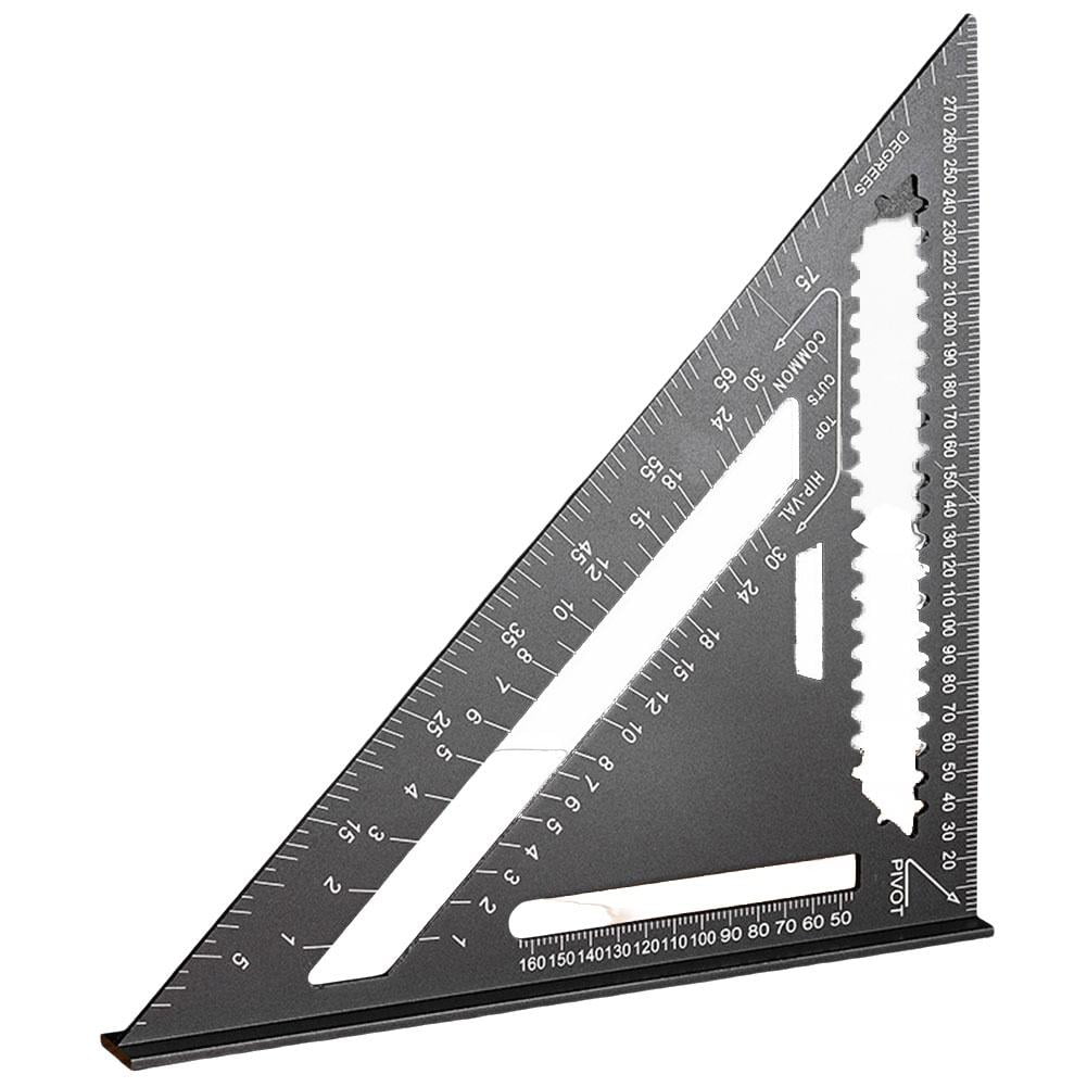 7'' /12" Triangle Ruler,Carpenter Square Rafter Square Tool, Carpentry ...