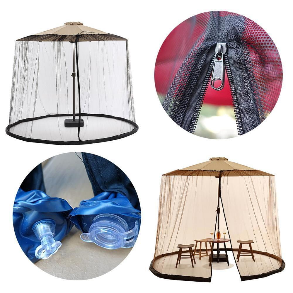 7/12FT Umbrella Table Screen Cover Mosquito Bug Insect Net Outdoor ...
