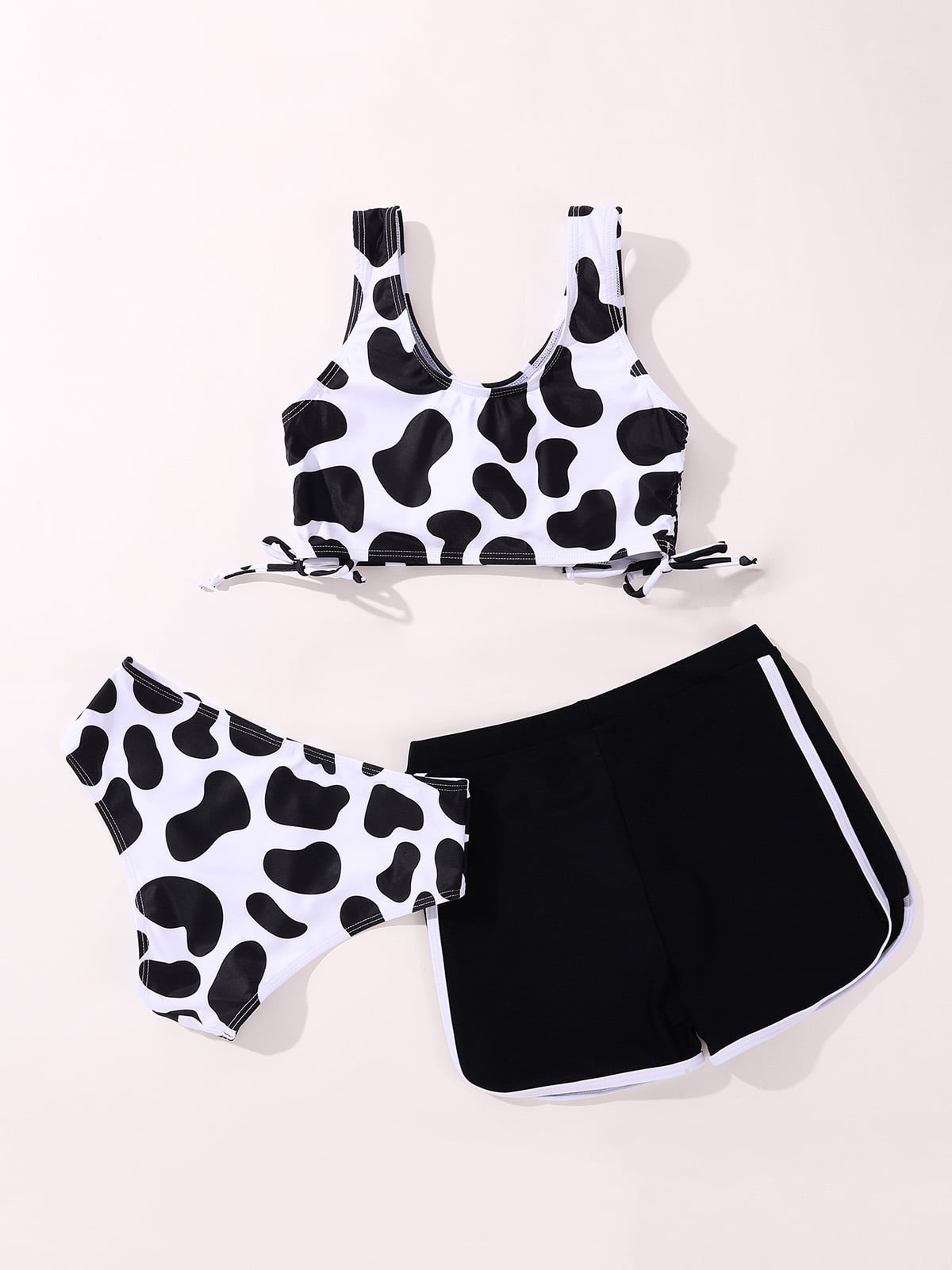 7-13T Girls 3 Piece Bikini Swimsuits + Coverups Summer Cute Printed ...