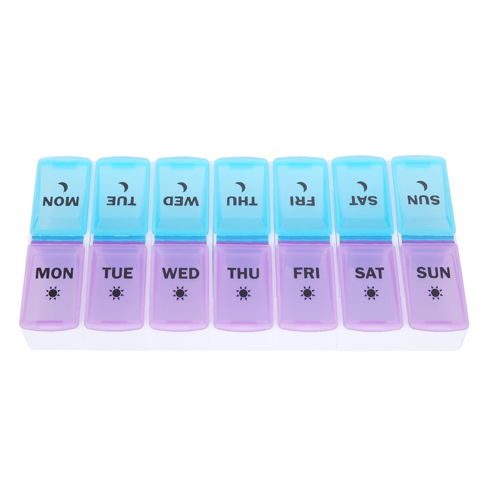 7/14/28 Days Pill Medicine Box Weekly Monthly Tablet Holder Storage ...