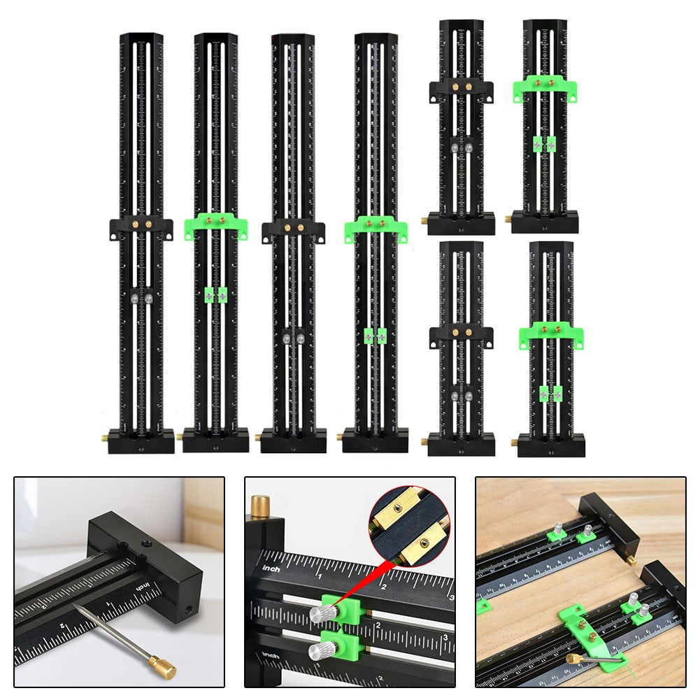 7/14 T-Type Steel Needle Double Line Ruler Steel Vertical Hole Marking ...