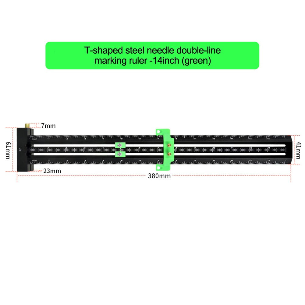 7/14 T-type steel needle double line ruler steel vertical hole marking ...