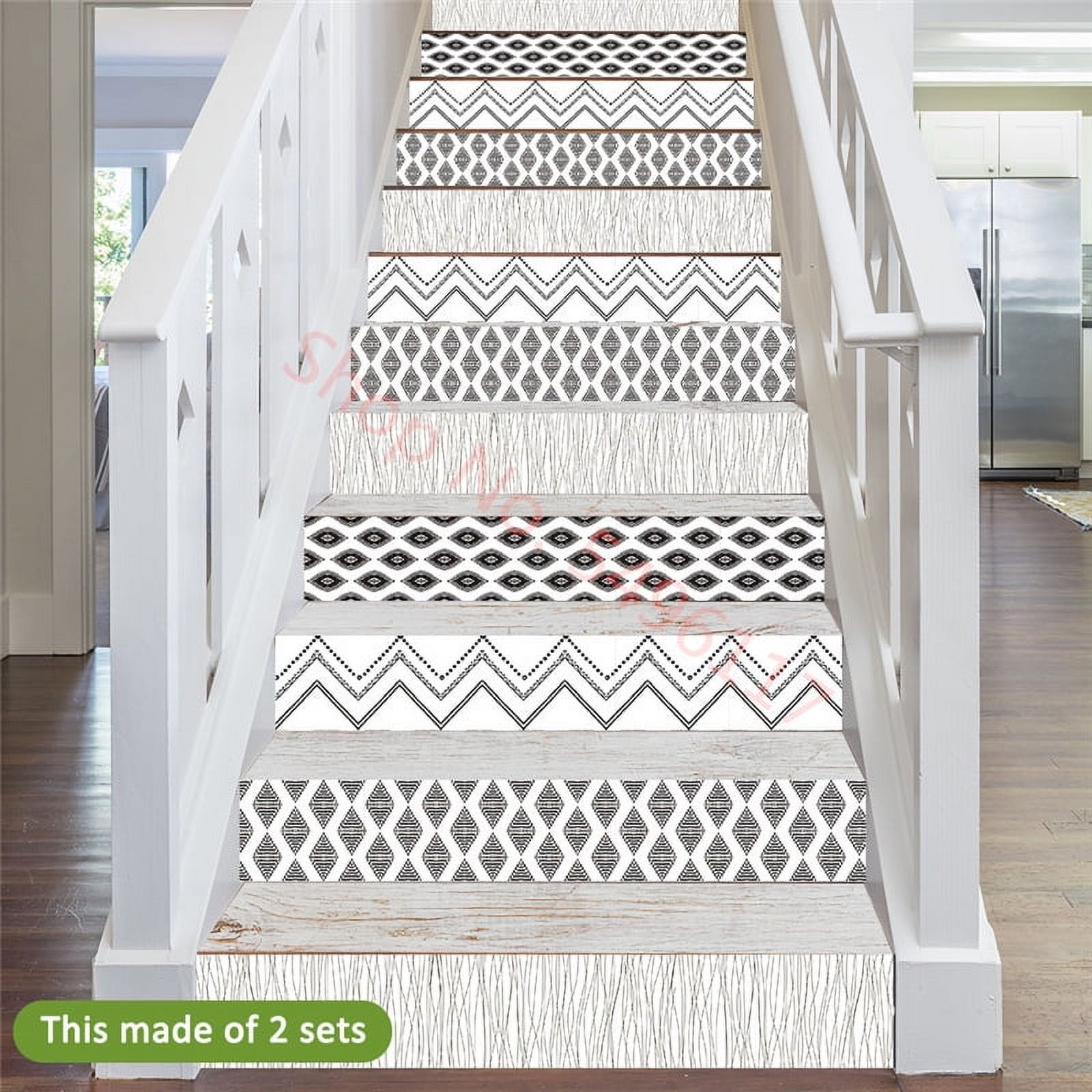 7/14 pcs Self Adhesive Wallpaper For Riser Stairs Brick Grain Tile Wood ...