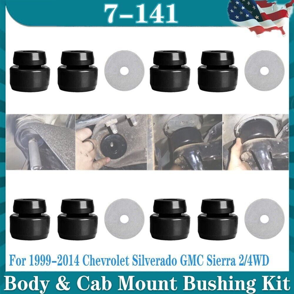 7-141 Body Cab Mount Bushing Kit For Chevy Silverado 1500 1999-2014 GMC ...