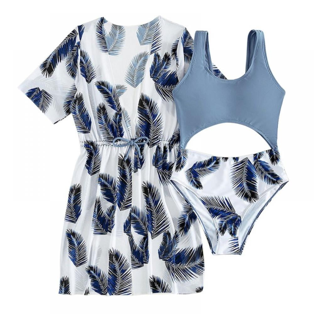 7-14Years 3 PCS Swimsuits Kids Summer Beach Bathing Suit Bikini Set ...