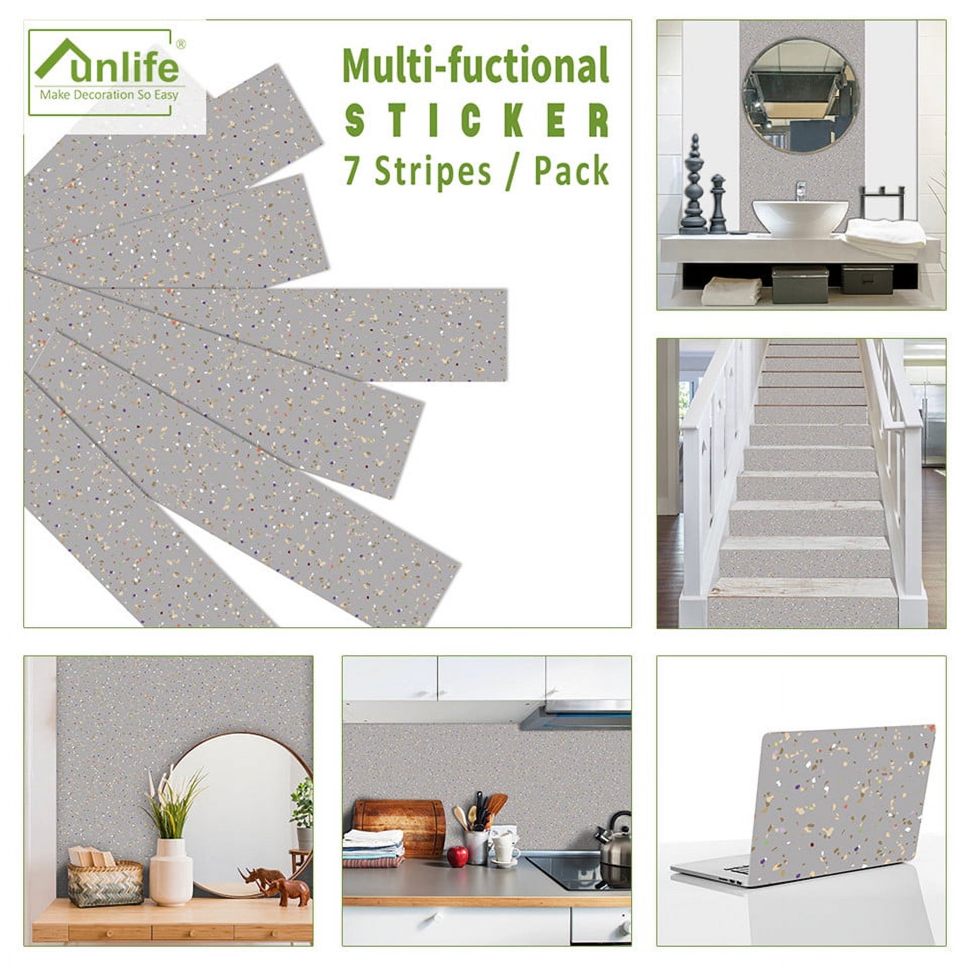 7/14pcs Terrazzo Brick Pattern Stairs Sticker Self Adhesive Riser Stair ...