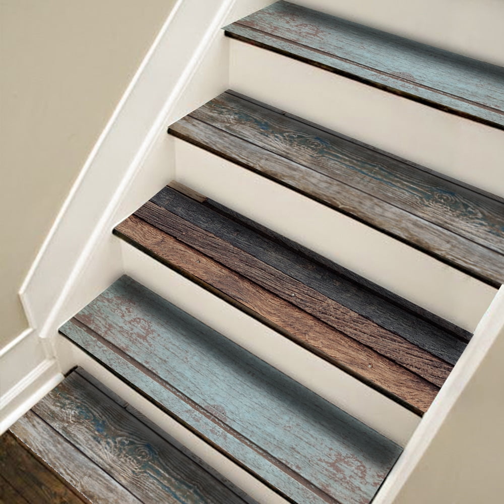 7/14pcs Terrazzo Brick Pattern Stairs Sticker Self Adhesive Riser Stair ...