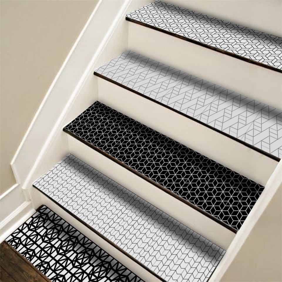 7/14pcs Terrazzo Brick Pattern Stairs Sticker Self Adhesive Riser Stair ...