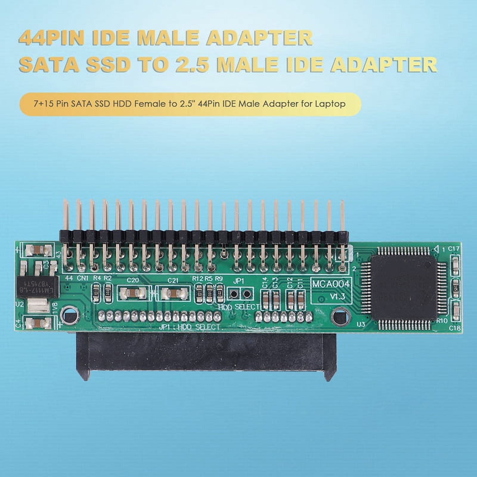 7+15 Pin SATA SSD HDD Female to 2.5" 44Pin IDE Male Adapter for Laptop - Walmart.com