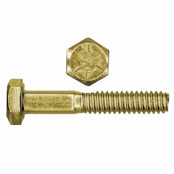7/16-14 x 2 3/4 Hex Head Cap Screws, Steel Grade 5, Zinc Yellow Plating ...