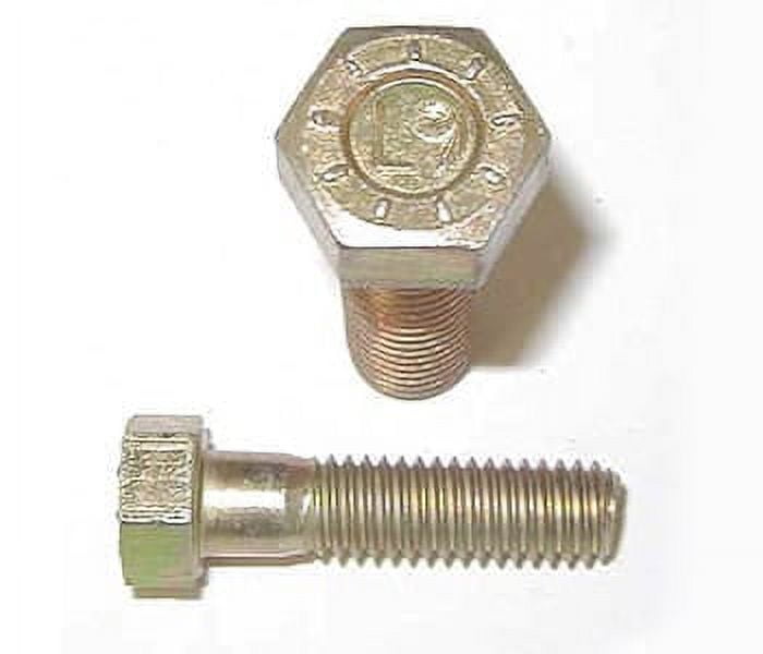 7/16-14 x 3 1/2 Hex Head Cap Screws, Alloy Steel Grade 9, Zinc Yellow ...