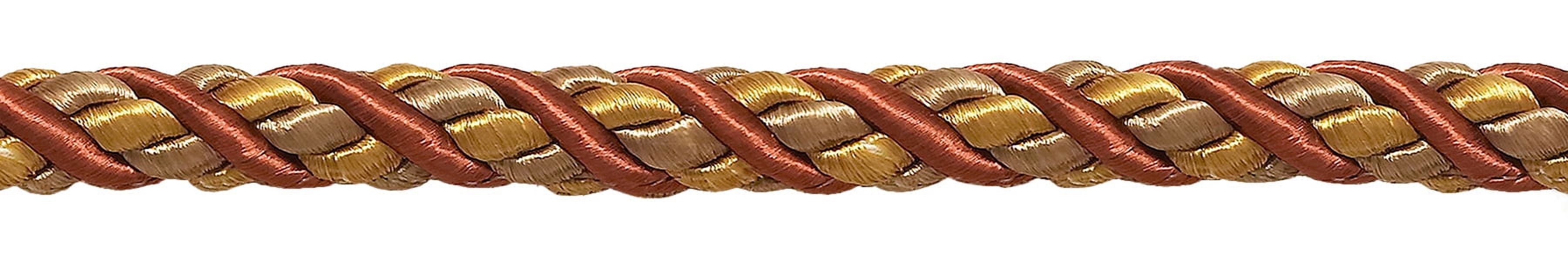 7/16" (1cm) Large Decorative 6-ply Rope Cord Trim # 716BNL,, Cinnamon ...