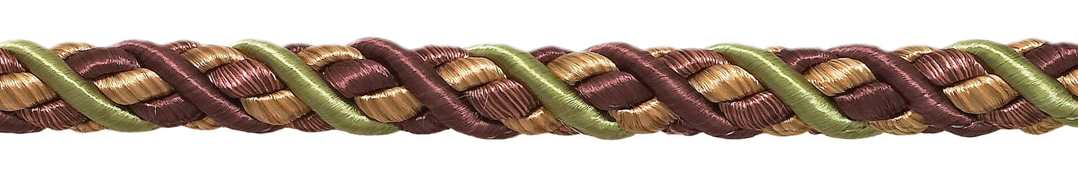 7/16" (1cm) Large Decorative 6-ply Rope Cord Trim # 716BNL,, Rose Olive Green #7346 (Olive Green ...