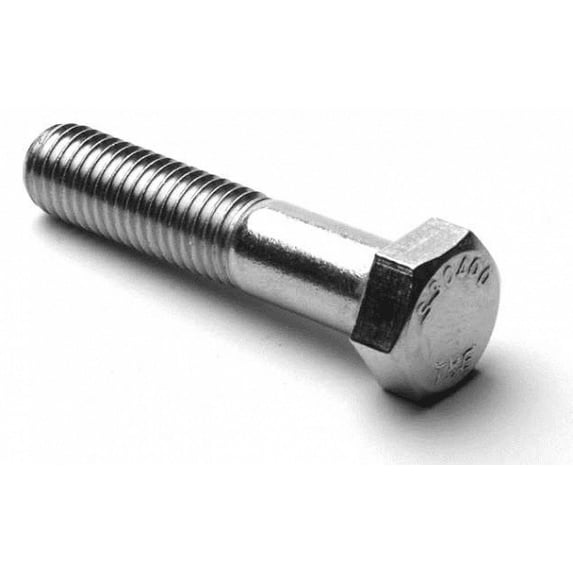 7/16-20 x 2 1/2 Hex Head Cap Screws, Stainless Steel 18-8, Plain Finish ...