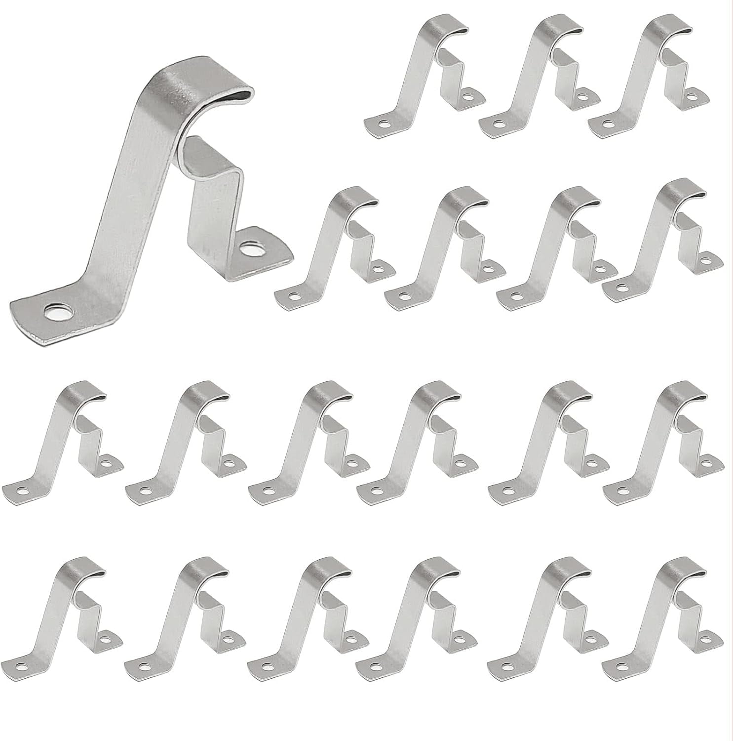 7/16” Cafe Rod Brackets,Set of 20 Curtain Rod Brackets for mounting a ...