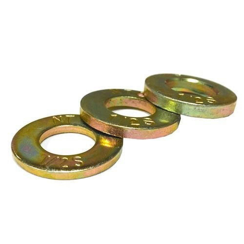 7/16 Grade 8 Hardened SAE Extra Thick Flat Washers Zinc Yellow ...