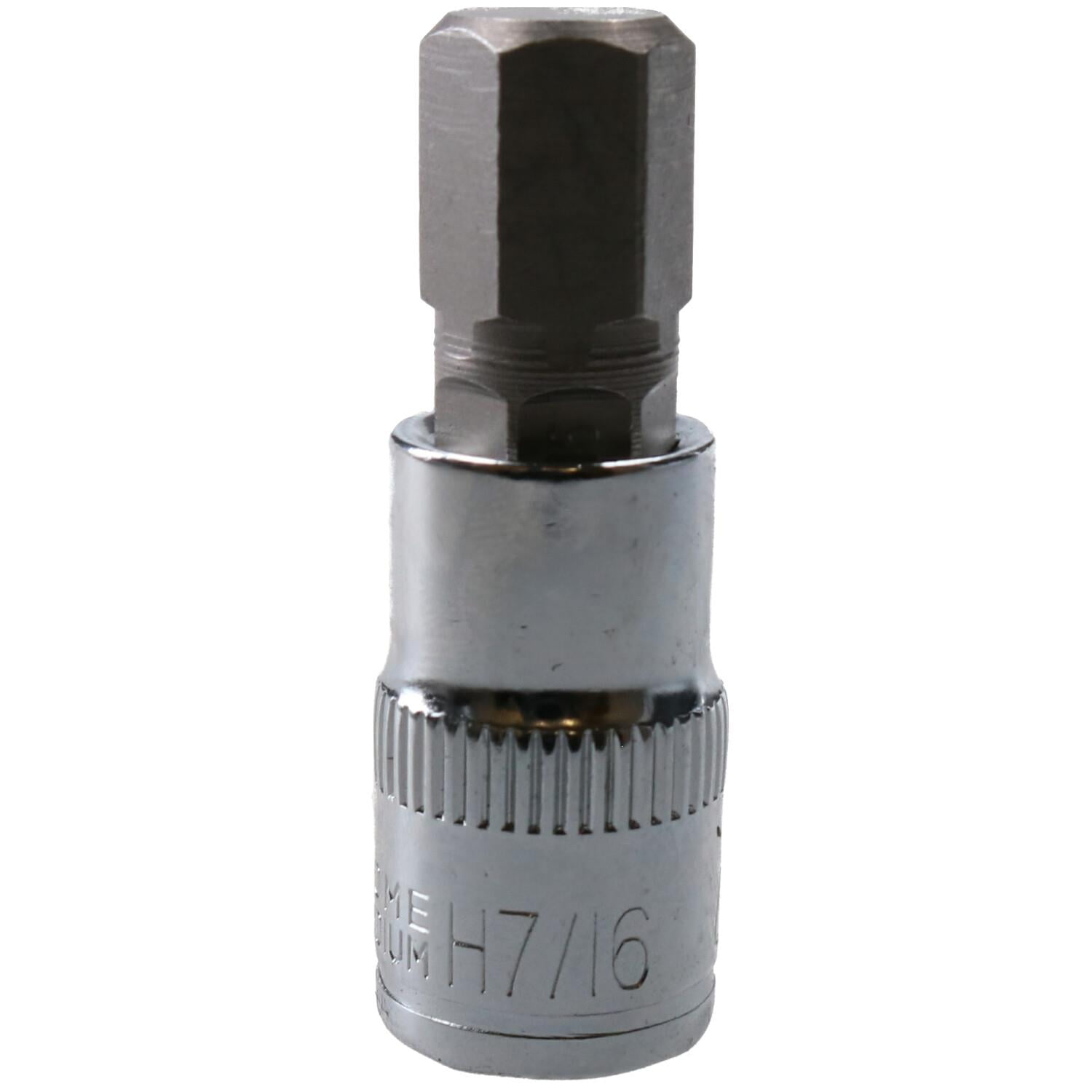 7/16" Hex Key Socket / Bit 3/8" Drive Imperial AF SAE 6 Sided Allen Key ...