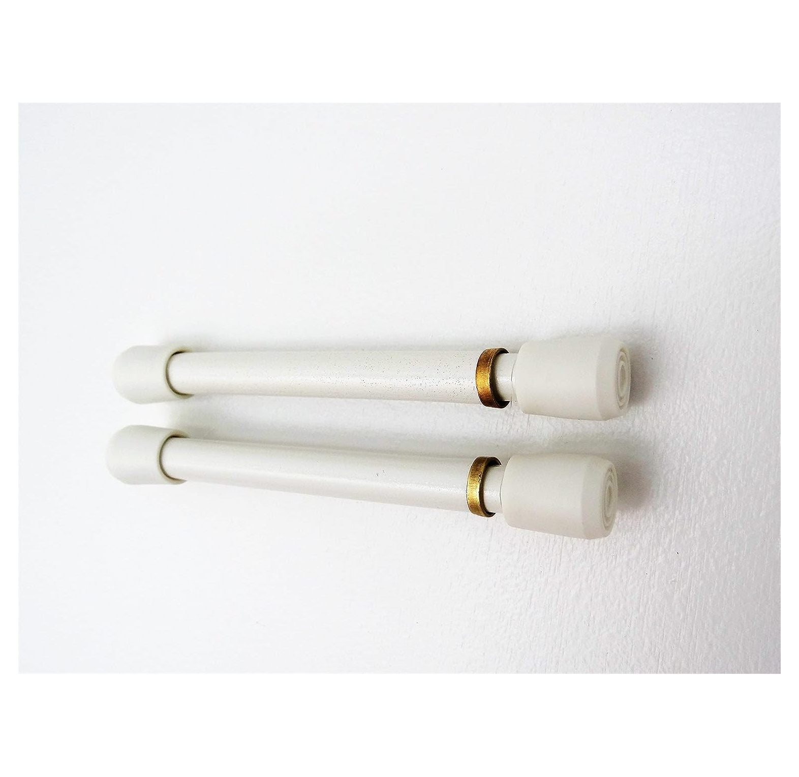 7/16-INCH ROUND TENSION SPRING RODS 5" TO 6.5" ADJUSTABLE WIDTH-WHITE 2 ...