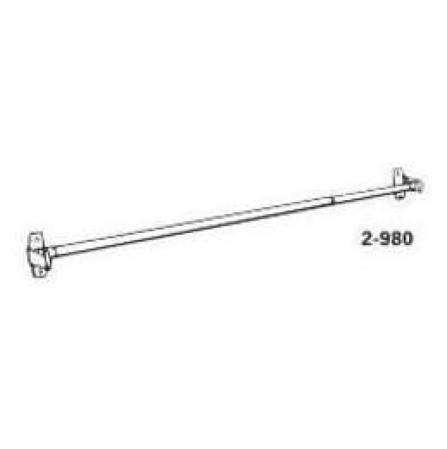 7/16-Inch Round Sash Cafe Curtain Rod ( to 84-Inches Adjustable Width ...