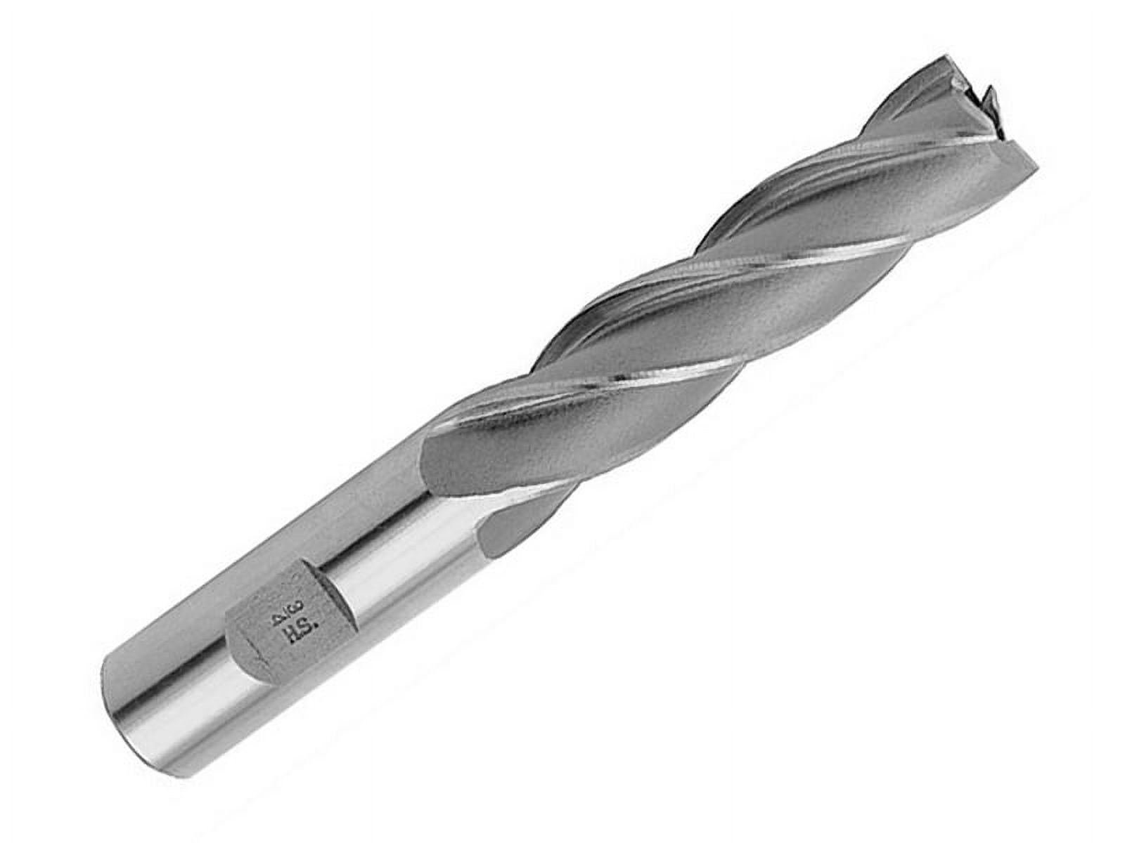 7/16" X 1/2" HSS 4 Flute Single End Long End Mill, Qualtech, DWCF714 ...