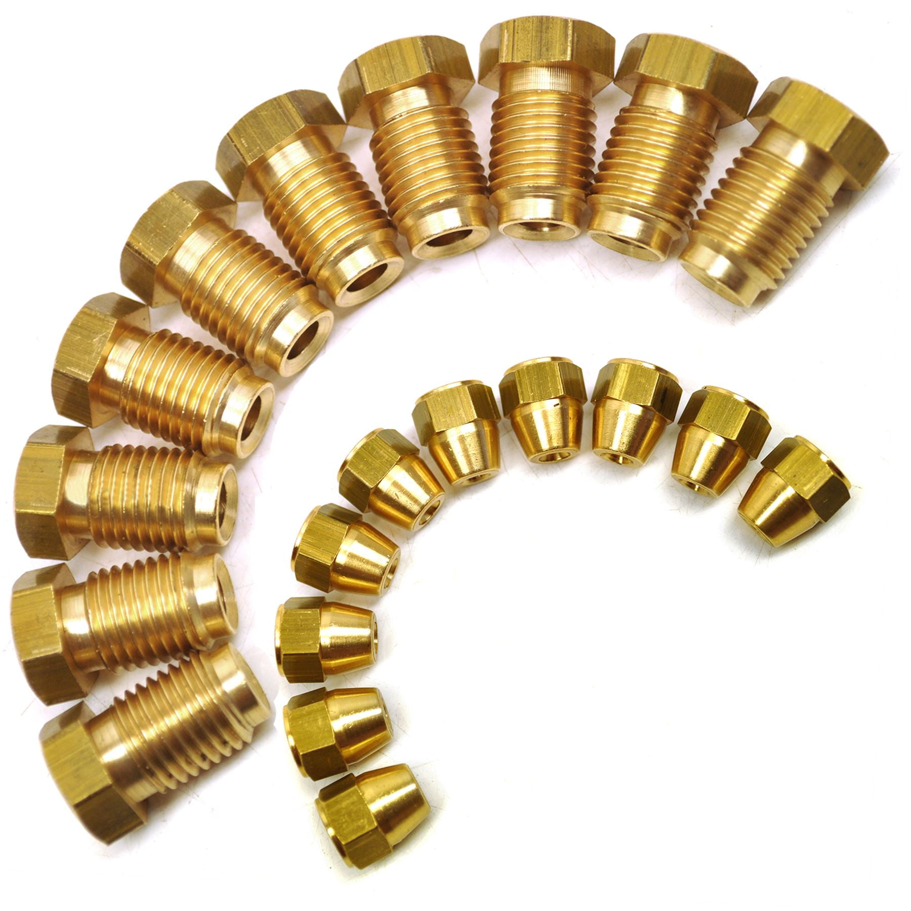 7/16" x 20 UNF Male and Female Brass Brake Pipe Fittings for 3/16" Pipe ...