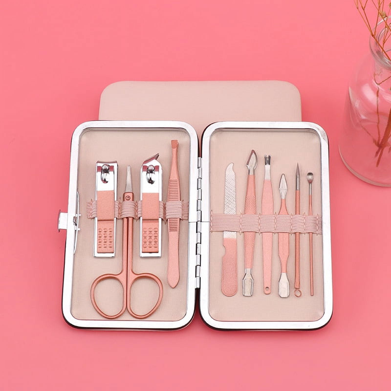 7-18 sets of rose gold stainless steel nail clippers suit manicure ...
