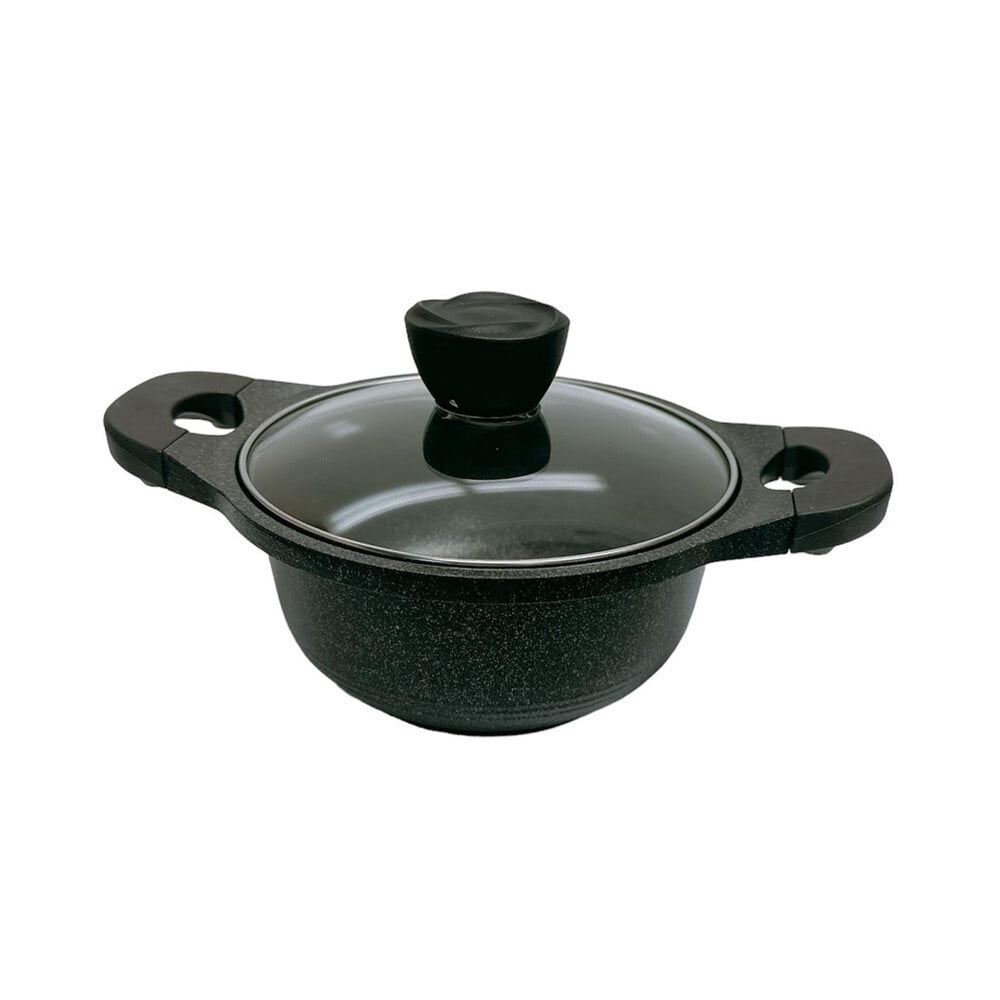 7" (18cm) Heavy Gauge Non Stick Marble Coating Sauce Pot Cookware ...