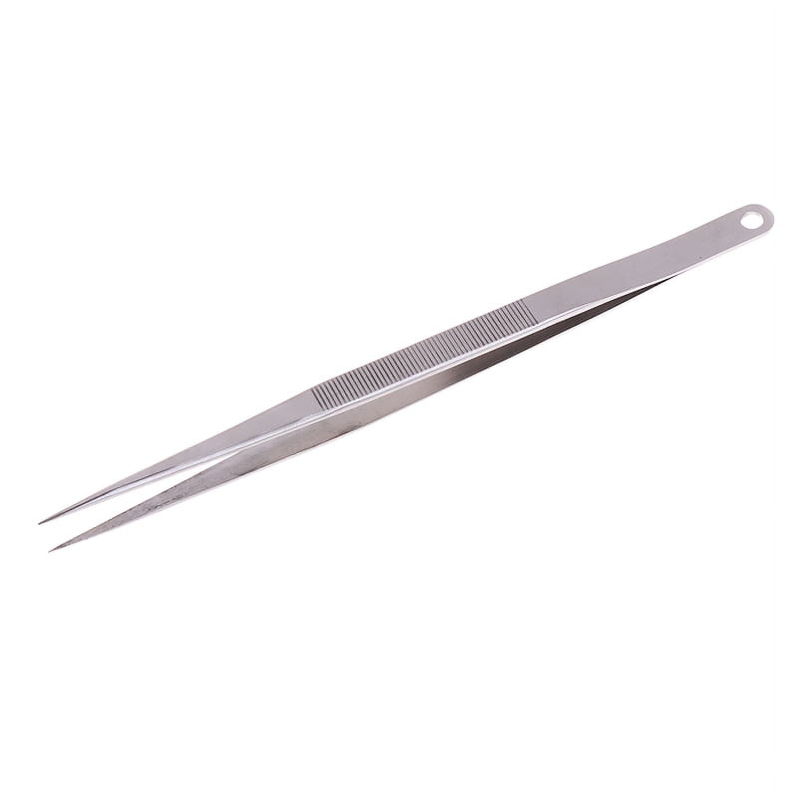 7" 18cm long stainless steel electronic pointed tip straight tweezer ...