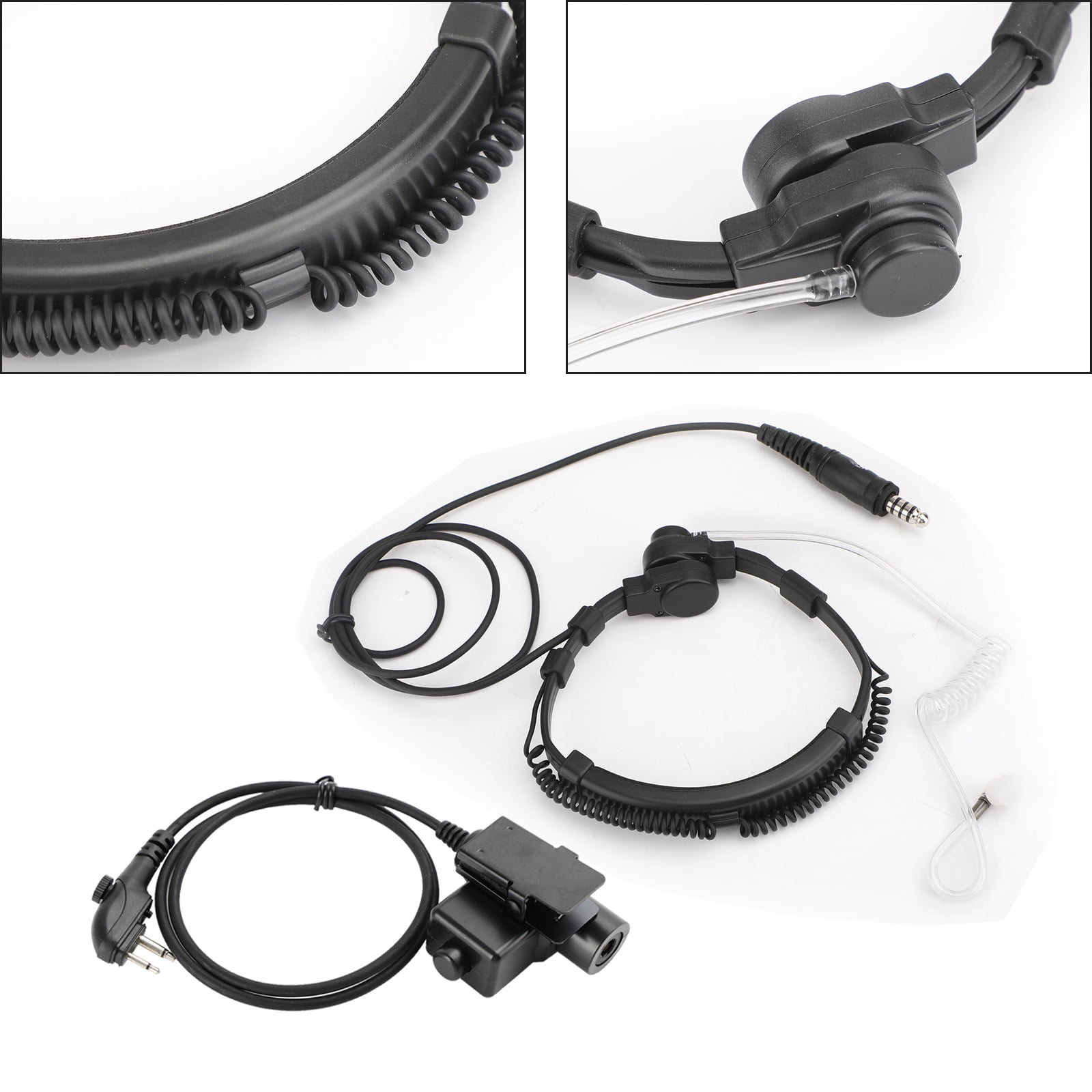 7.1mm Big Plug Tactical Throat Mic Headset for Hytera TC-508, TC-510 ...