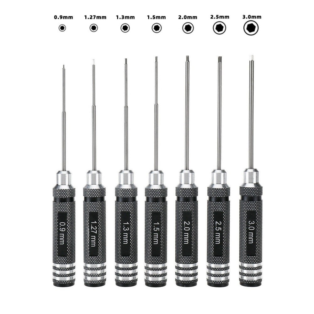 7/1pcs Hex Screwdriver Set 0.9mm 1.27mm 1.3mm 1.5mm 2.0mm 2.5mm 3.0mm ...