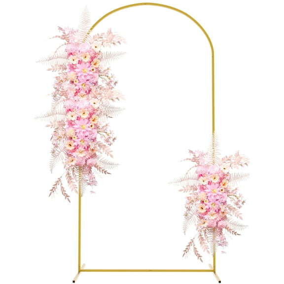 7.2 ft Balloon Arch Backdrop Stand Gold, Wedding Arch for Birthday ...