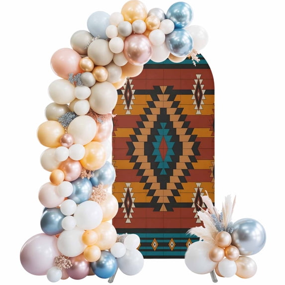 7.2 Ft Arch Backdrop Cover, Aztec Southwest Decorative Wedding Arch ...