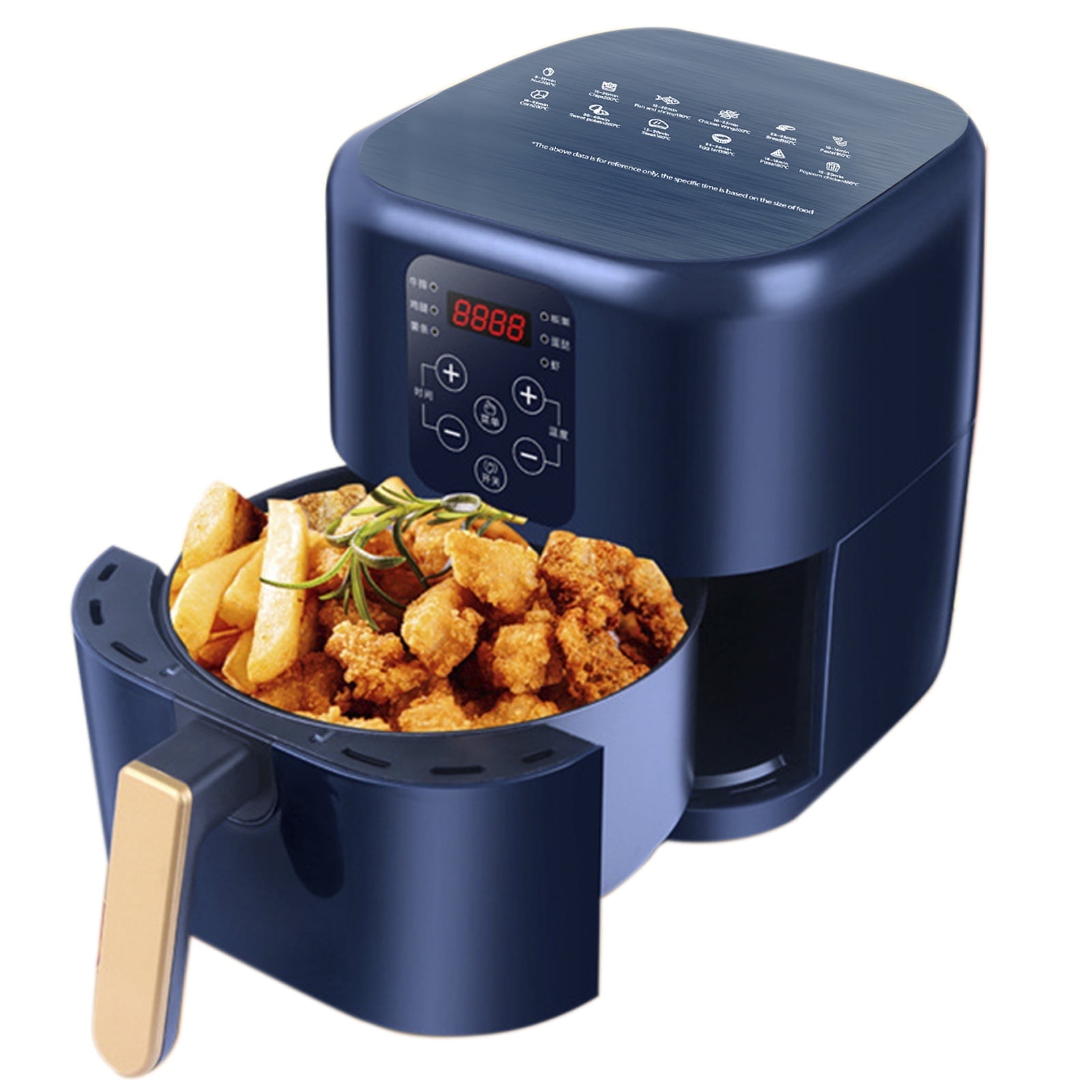 Kitchen 7.2 QT 2400W Air Fryer with 360° Heating, LCD Display, Bake ...