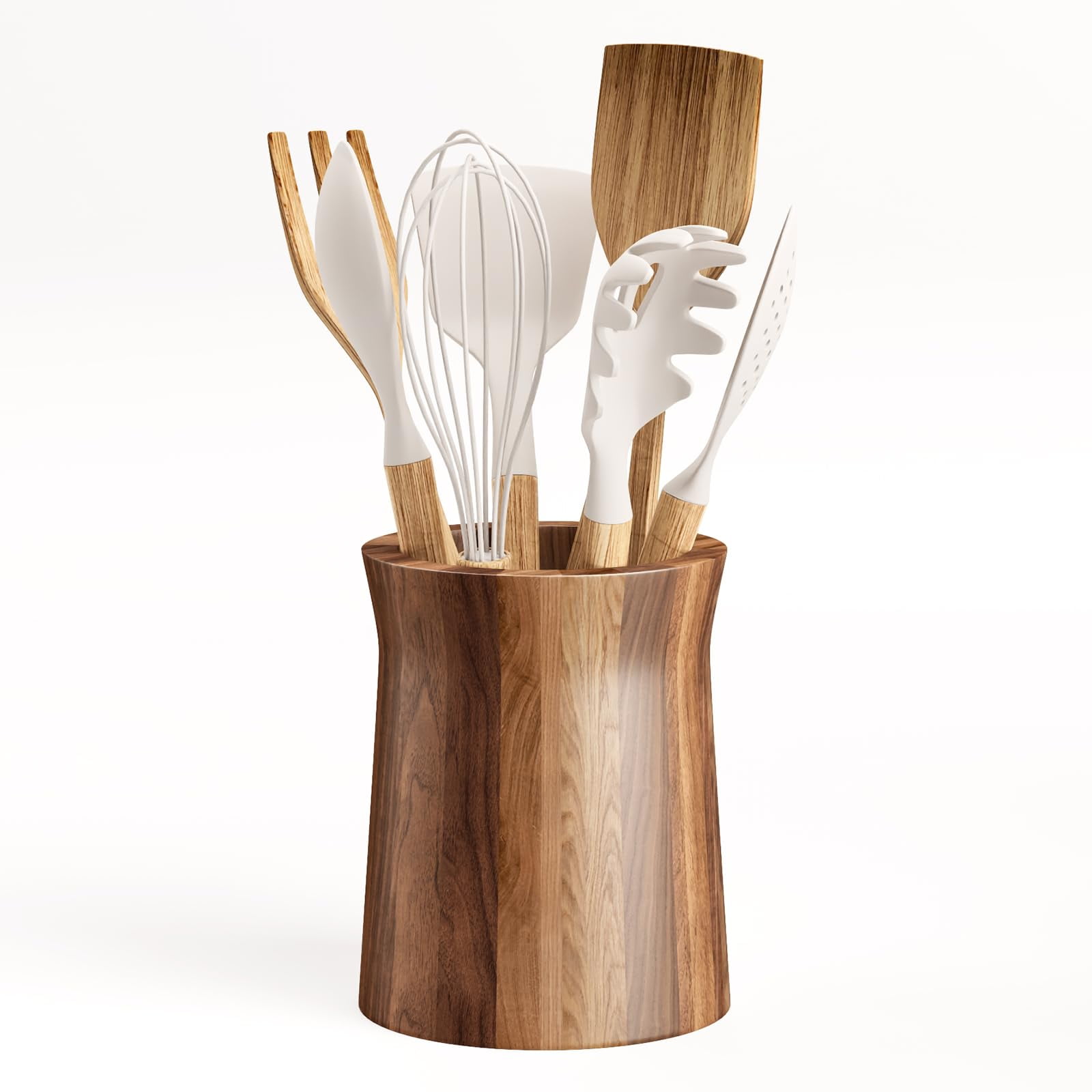 7.2" Utensil Holder for Kitchen Counter Large Round Utensils Holder ...