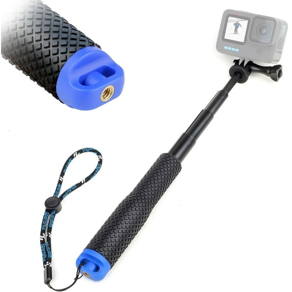 7''-23'' Extendable Selfie Stick for GoPro, Waterproof Handle Grip ...