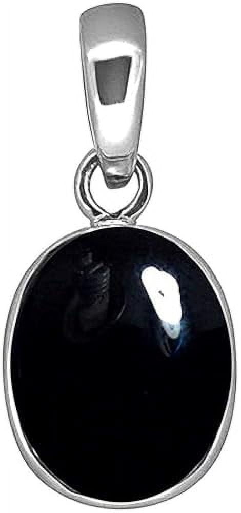 7.25 Ratti 6.25 Carat Black Sulemani Hakik Silver Plated Pendant ...