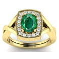 7.25 Ratti 6.41 Carat Natural Emerald Ring (Natural Panna/Panna Stone ...