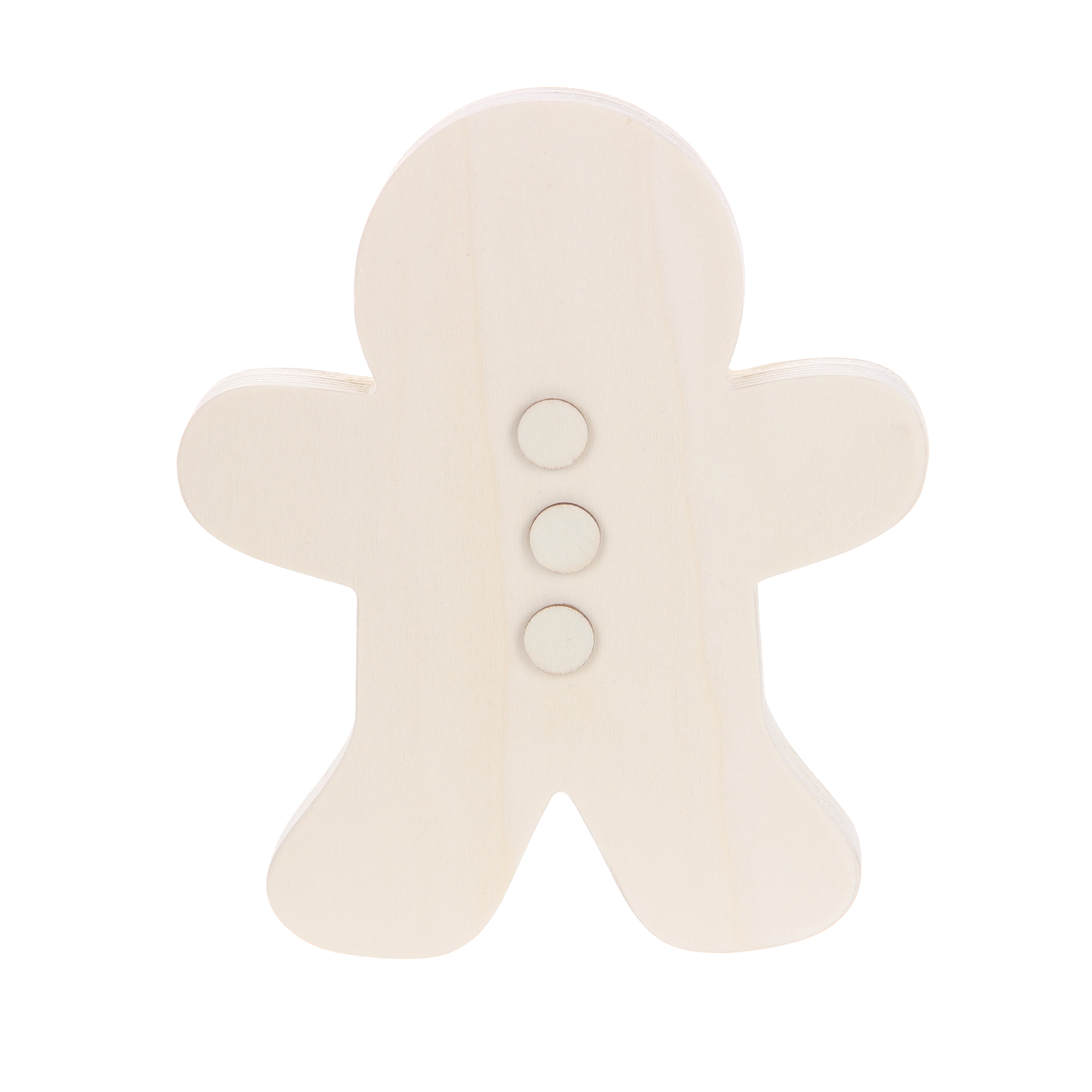 7.25" Unfinished Wood Gingerbread Man Tabletop Accent by Make Market ...