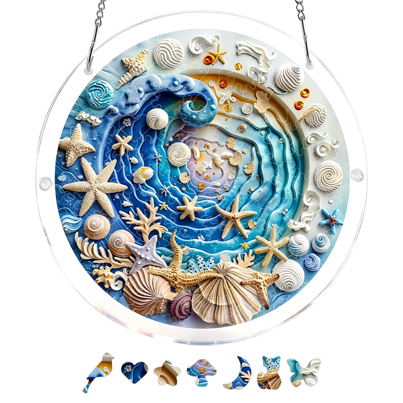 7.28in Acrylic Flower Suncatcher Puzzle, Stained Glass Style Window ...