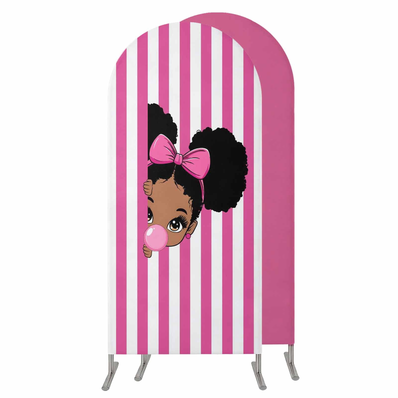 7.2FT Arch Backdrop Covers, African Girl Wedding Arch Cover Stretchy ...