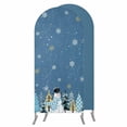 7.2FT Arch Backdrop Covers, Blue Snowman Christmas Wedding Arch Cover ...