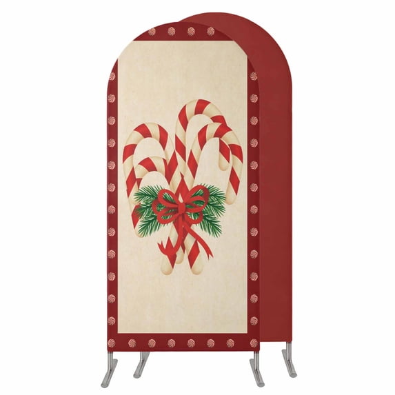 7.2FT Arch Backdrop Covers, Christmas Candy Cane Wedding Arch Cover ...
