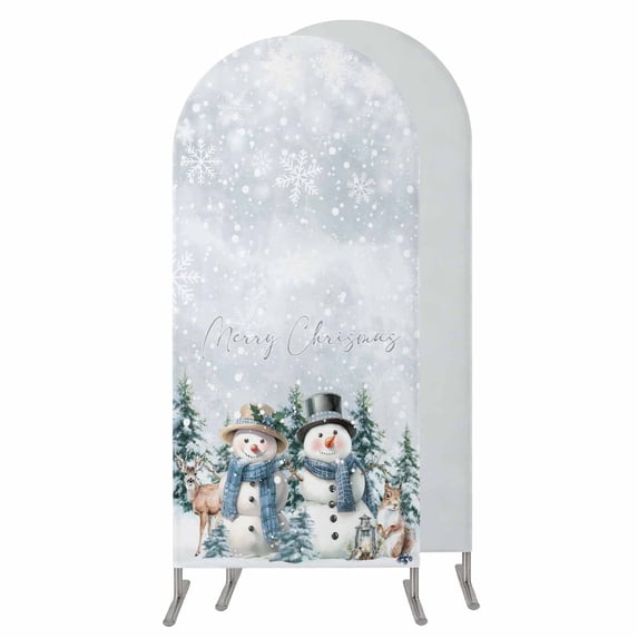 7.2FT Arch Backdrop Covers, Christmas Snowman Wedding Arch Cover ...
