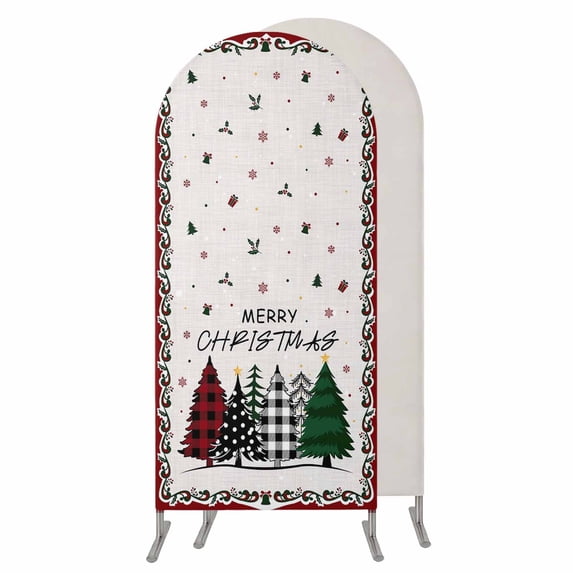7.2FT Arch Backdrop Covers, Christmas Tree Wedding Arch Cover Stretchy ...