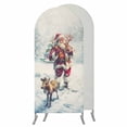 7.2FT Arch Backdrop Covers, Christmas Wedding Arch Cover Stretchy, Xmas ...