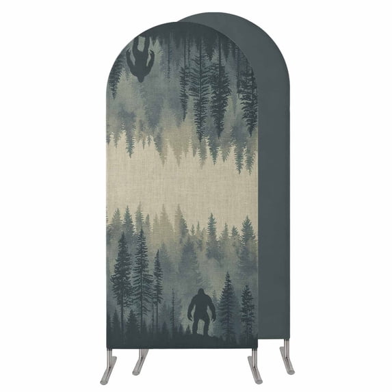 7.2FT Arch Backdrop Covers, Dark Green Forest Wedding Arch Cover ...